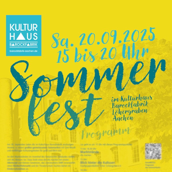 Sommerfest im Kulturhaus Barockfabrik - Literaturbüro in der Euregio ...